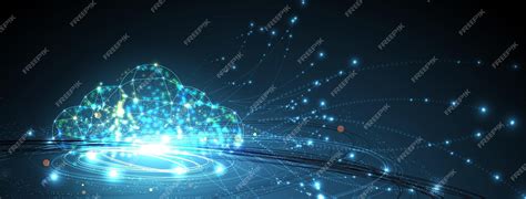 Premium Vector Cloud Technology Integrated Digital Web Concept Background