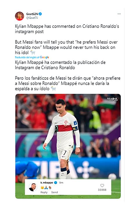 Polémica Por El Mensaje De Apoyo De Mbappé A Cristiano Ronaldo “se