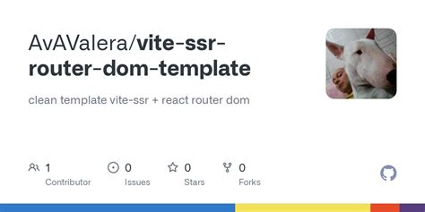Github Avavaleravite Ssr Router Dom Template Clean Template Vite Ssr React Router Dom