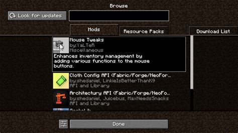 Mod Browser Minecraft Mod
