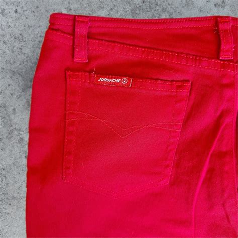 2000s Low Rise Jordache Jeans Candy Red Stretch Bootc Gem