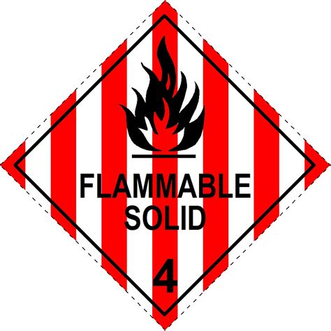 Class 41 Flammable Solid Placard Orp Dg Pro