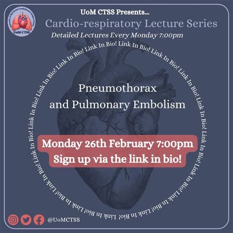 Cardio Respiratory Lecture Series Session 3 Event Listing Medall