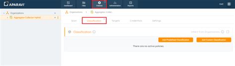 Predefined Classifications Aparavi Support