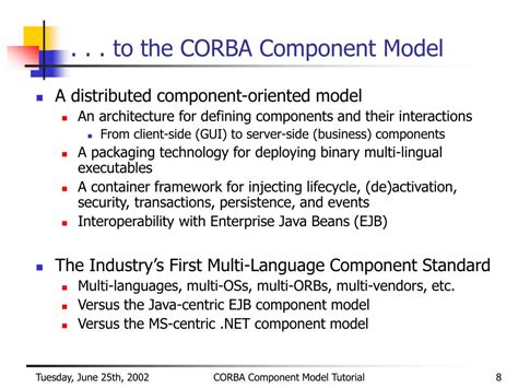 Ppt Corba Component Model Tutorial Powerpoint Presentation Free
