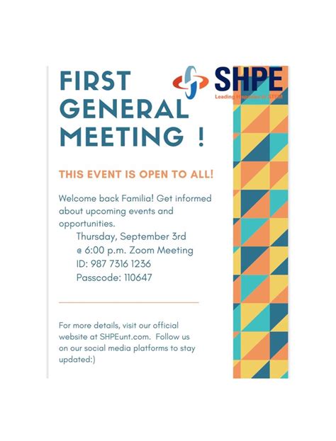 2021 Shpe First General Meeting  