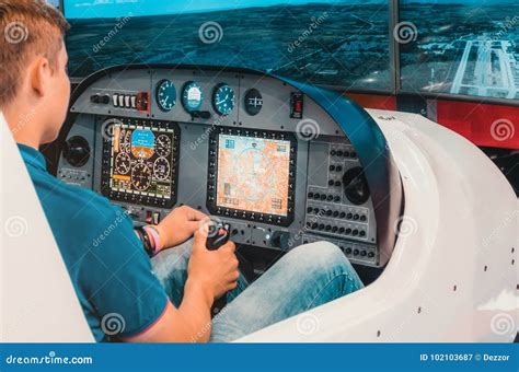Simulator Cockpit Of The Largest Commercial Airplane29042012