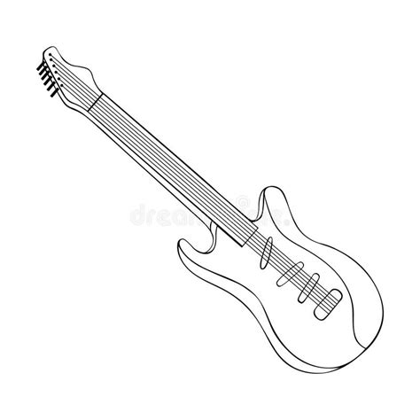 Bass Guitar Vector Vintage Bass Guitar Stock Illustration Stock Vector