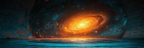Abstract Cosmos Background With Floating Equations And Formulasdisplayed On A Chalkboard Stock