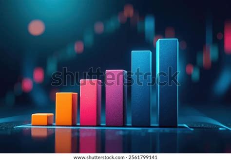 vibrant colorful bar graph illustration perfect stock illustration