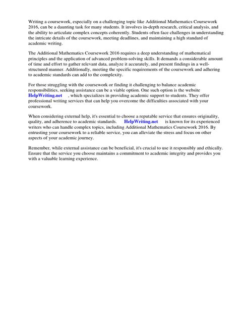 Add Math Coursework 2016 Pdf Mathematics Methodology Add Math Coursework 2016 Pdf Mathematics Methodology