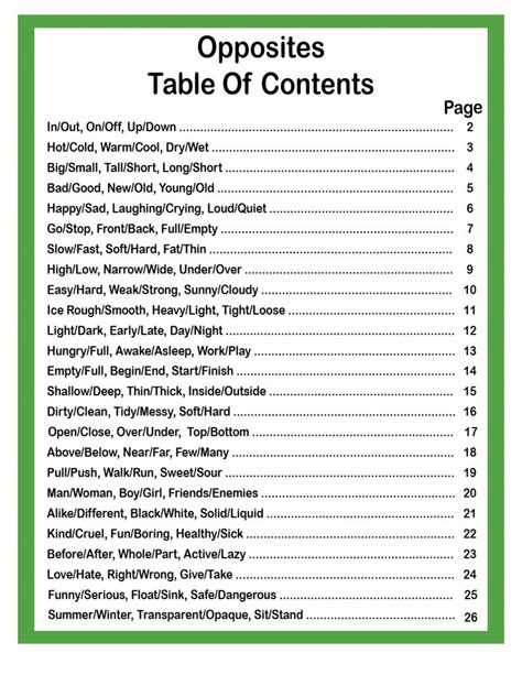 Opposites Archives 1 Free Educational Site For