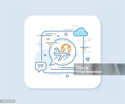 전역 여행 라인 아이콘입니다 국제선 항공편 표지판 벡터 0명에 대한 스톡 벡터 아트 및 기타 이미지 0명 고급 공항 Istock