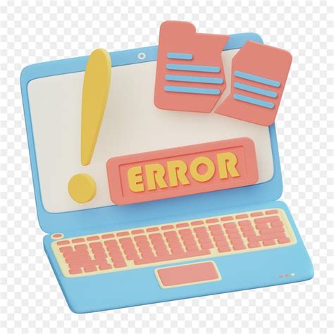 Premium Psd Computer Computer With A Error Message On The Screen