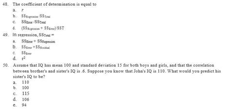 Solved A A 48 The Coefficient Of Determination Is Equal Chegg Com