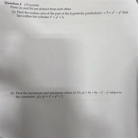 solved question 4 15 points parts a and b are