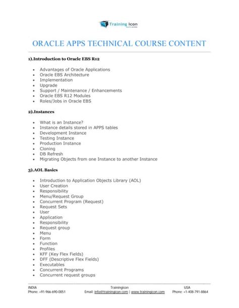 Oracle Apps Technical Online Training Pdf