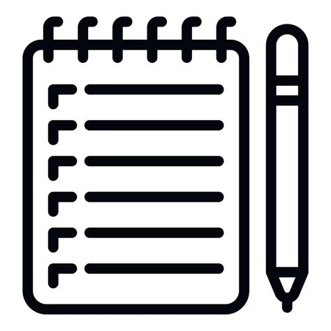 Notepad Icon Outline Vector Mask Protection Vector Art At Vecteezy