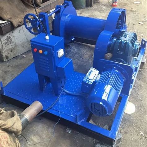 pec blue motorized winch capacity 5 ton rs 200000 piece powertek equipment company id