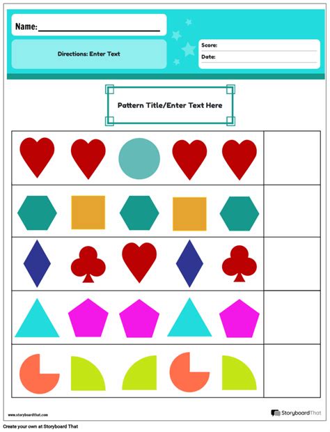 Free Printable Repeating Patterns Worksheets Printable Worksheets