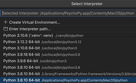 Using Psychopy Standalone On Mac With Visual Studio Code Coding