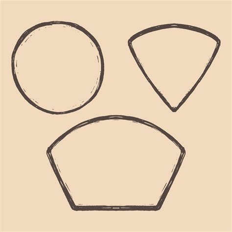 Hand Drawn Illustration Of Triangular Circle Ornament For Emblem Design