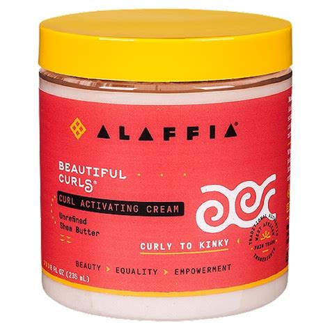 Alaffia Beautiful Curls Unrefined Shea Butter Curl Activating Cream 8 Fl Oz
