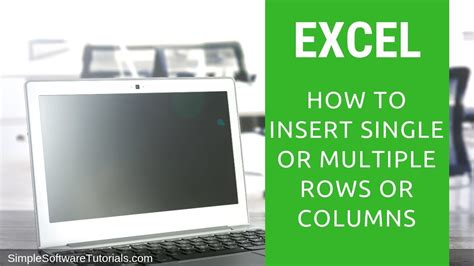 How To Insert Single Or Multiple Rows Or Columns In Excel Youtube
