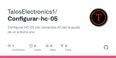 GitHub TalosElectronics1 Configurar Hc 05 Configurar HC 05 Con Comandos AT Con La Ayuda De Un