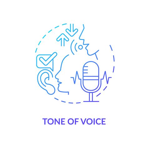 Tone Of Voice Blue Gradient Concept Icon Non Verbal Communication Element Abstract Idea Thin