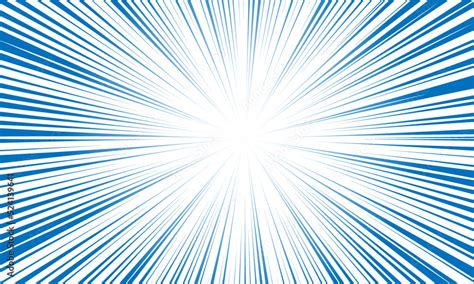 Vecteur Stock Blue And White Colored Manga Anime Style Comic Speed