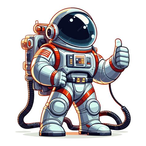 Premium Vector Astronaut In Spacesuit Vector Illustration