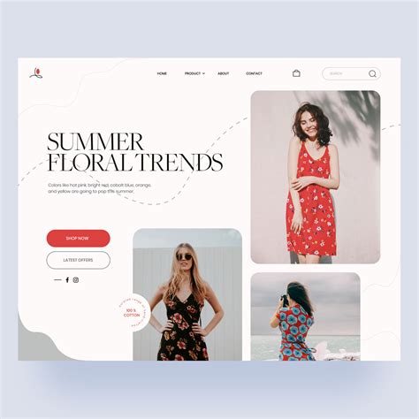 Website Design Landing Page For Clothing Brand On Behance