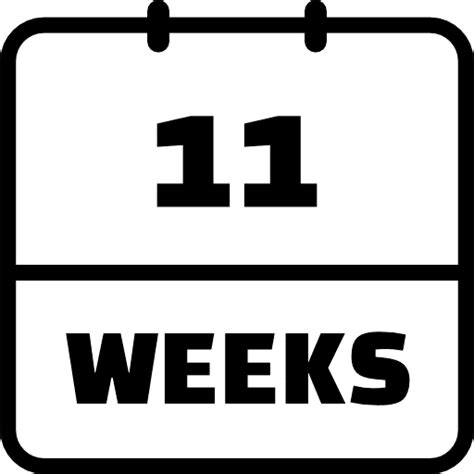 11 Weeks Outline Icon Svg Vector And Png Free Download Uxwing
