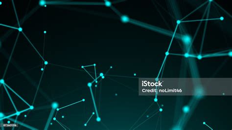 추상 연결 점입니다 기술 배경입니다 디지털 드로잉 블루 테마입니다 네트워크 개념 3차원 형태에 대한 스톡 사진 및 기타 이미지 3차원 형태 개념 건축물 Istock