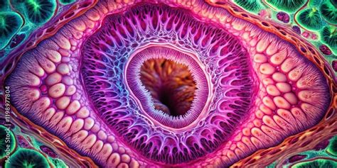 Microscopic View Of Major Duodenal Papilla Anatomy Of The Duodenum Stock Illustration Adobe Stock