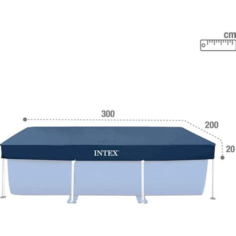 Intex Pool Cover Rectangular Above Ground Pools Available In 3 Sizes Karoutexpress