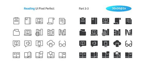 Ui 픽셀 완벽 한 잘 만들어진 벡터 얇은 선 및 고체 아이콘 30 2 그리드 웹 그래픽 및 애플 리 케이 션에 대 한 X