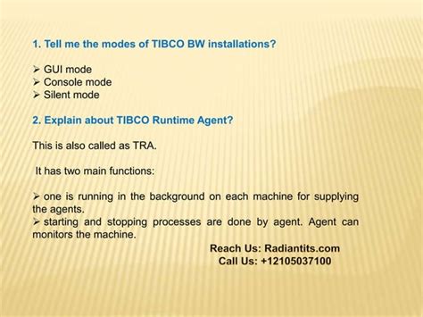 Tibco Online Training Ppt