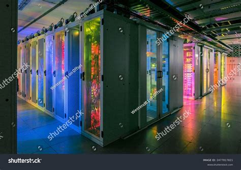 Multi Colored Network Server Room Data Stock Photo 2477817821 Shutterstock
