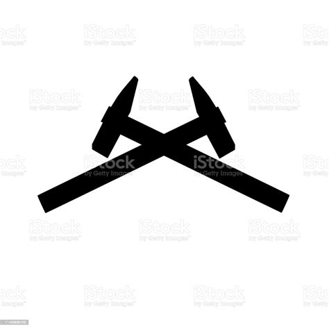 로고 상징 상징 기호 흰색 배경에 고립의 그래픽 디자인에 대 한 망치 아이콘 손으로 그린 벡터 일러스트 레이 션 건설 산업에