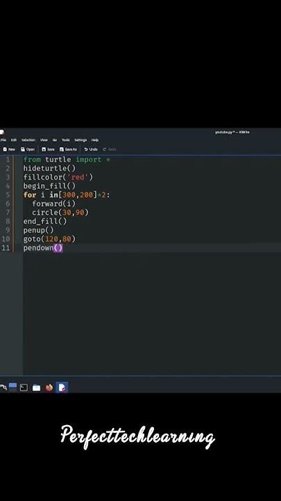 Youtube Logo Code Using Turtule Python Youtubeshorts Youtubelogo Youtube