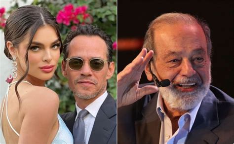 Carlos Slim Y Salma Hayek En Boda Marc Anthony Y Nadia Ferreira