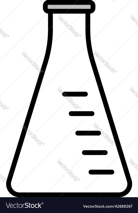 Icon Of Chemistry Cone Flask Royalty Free Vector Image