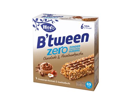 Hero Btween Zero Chocolade Hazelnootpasta 6x25 Gram Rooijgroothandel