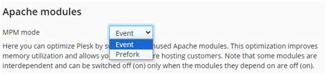 How Can I Switch The Mpm Mode For The Apache Web Server In Plesk Plesk