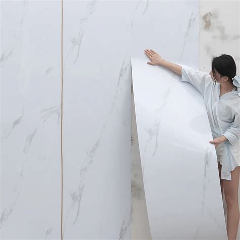 현대 대리석 바닥 타일 스티커 60x300cm 두꺼운 자체 접착 벽 지면 월페이퍼 욕실 주방 Diy 침실 홈 데코