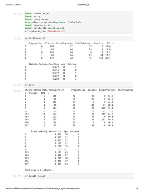 Dal Experiment Outputs 6to10 Pdf Disorders Of Endocrine Pancreas Statistical Analysis