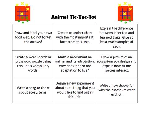 The Shining Staar Science Tic Tac Toe