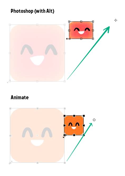 Free Transform Reference Point Should Affect Resize Too Not Just Rotation As PS Adobe